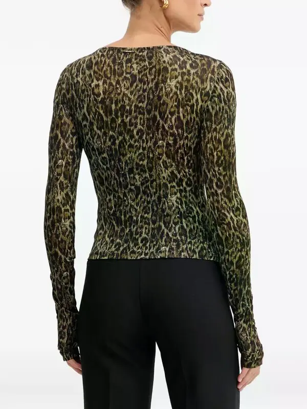 Just Cavalli Animal Print Cut-out Top