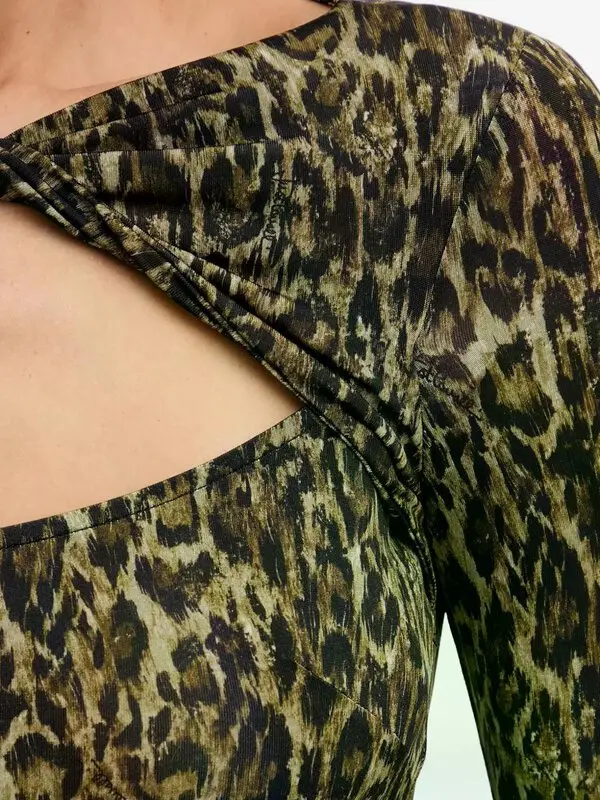 Just Cavalli Animal Print Cut-out Top
