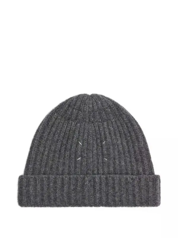 MAISON MARGIELA Ribbed Knit Cap - Grey