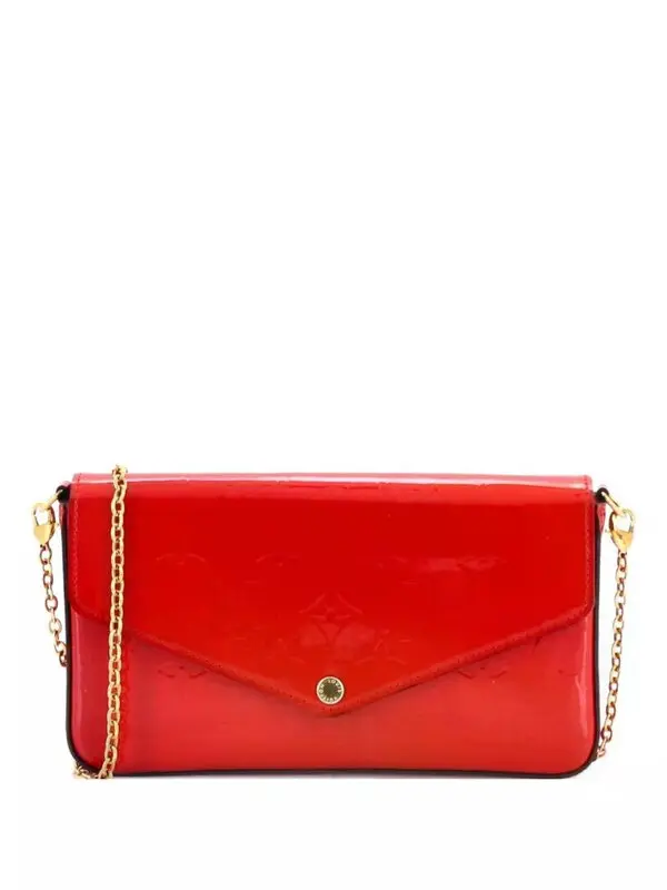 LOUIS VUITTON Felicie Pochette Monogram Vernis - Red