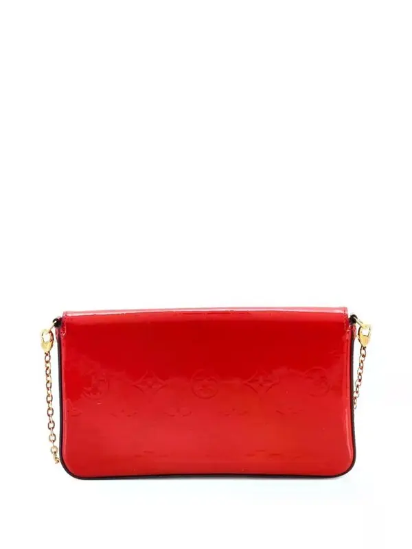 LOUIS VUITTON Felicie Pochette Monogram Vernis - Red