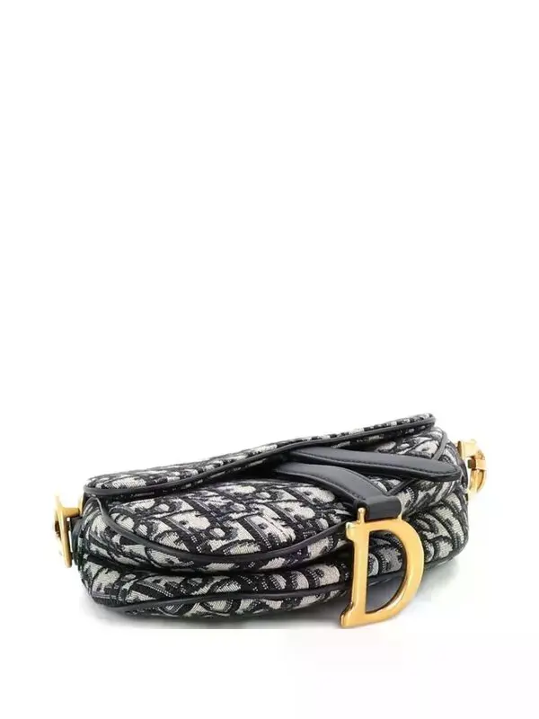 Dior Saddle Handbag Oblique Canvas Mini Shoulder Bag - Blue