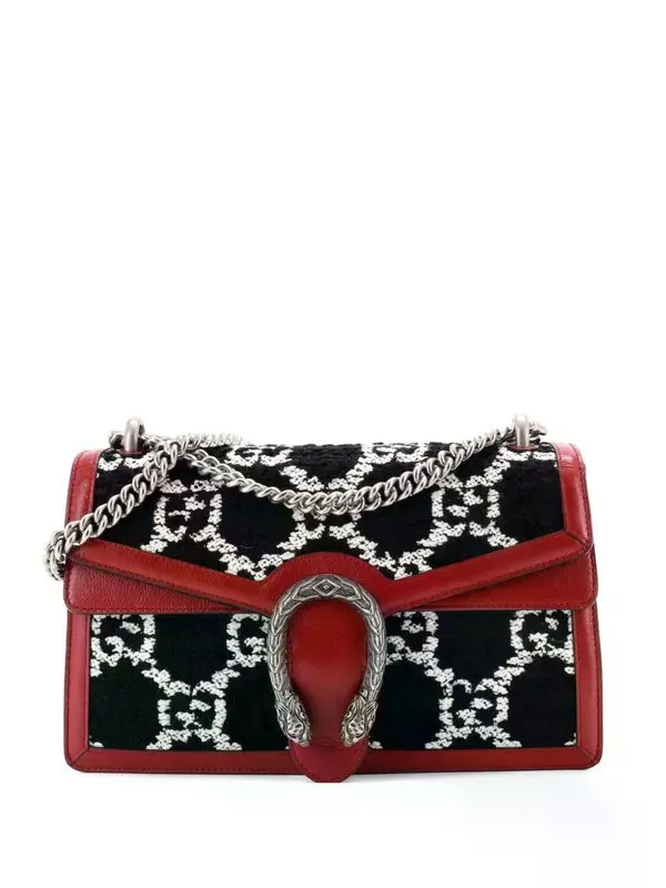 Gucci Dionysus Gg Tweed Small Shoulder Bag - Black