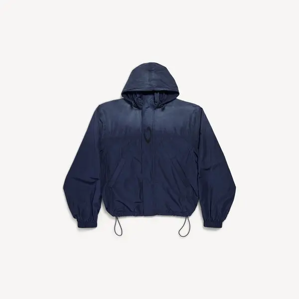 Balenciaga Hooded Rain Jacket - Blue