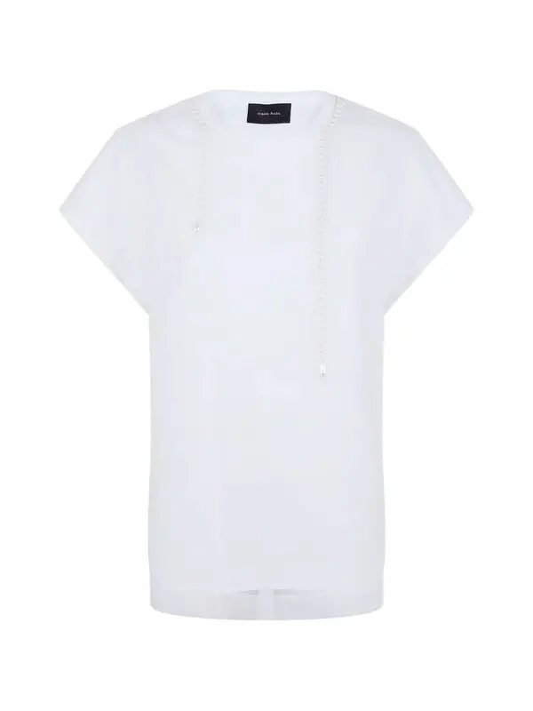 Simone Rocha Layered Liquid Smock T-shirt With Embroidery