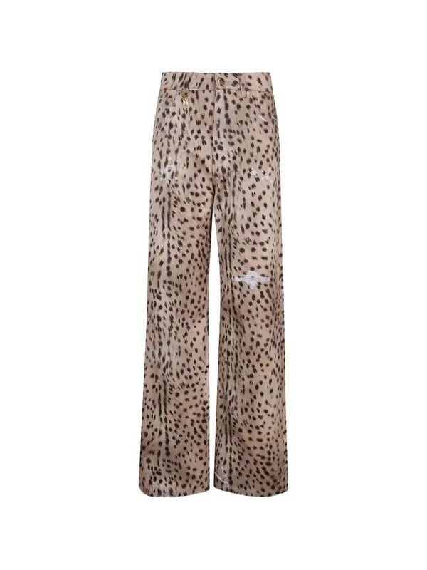 Amiri Leopard Print Carpenter Jeans