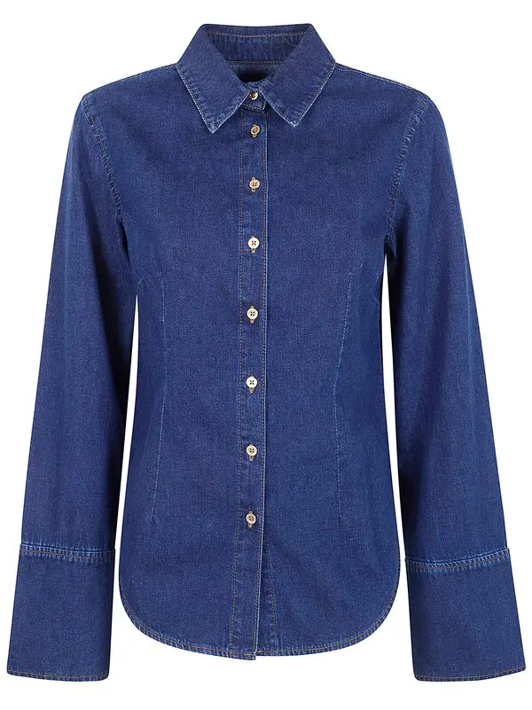 Seven For All Mankind Shaped Shirt Indigo Soul