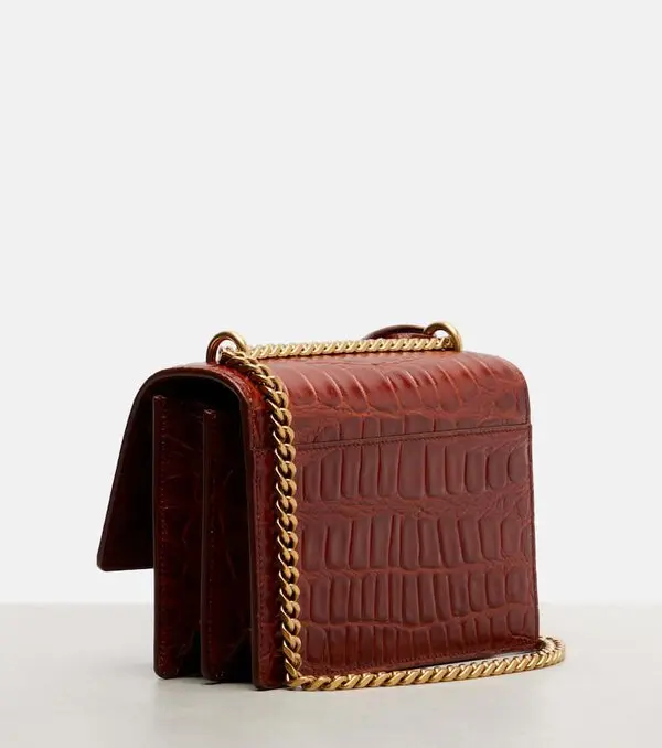 Saint Laurent Sunset Small Leather Crossbody Bag - Brown