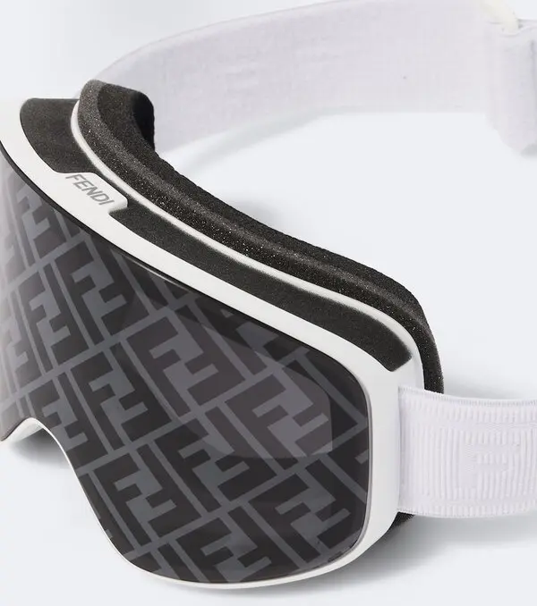Fendi Logo Ski Goggles - White