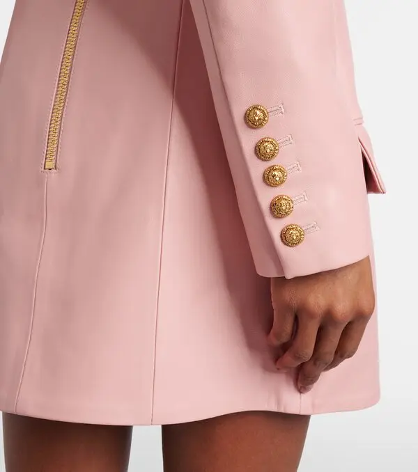 Balmain Cropped Leather Jacket