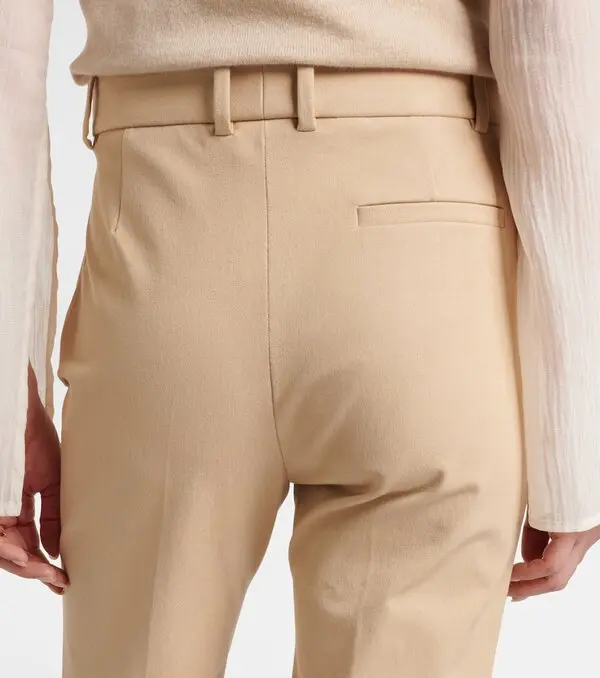 JOSEPH Tafira Gabardine Flared Trousers - Beige