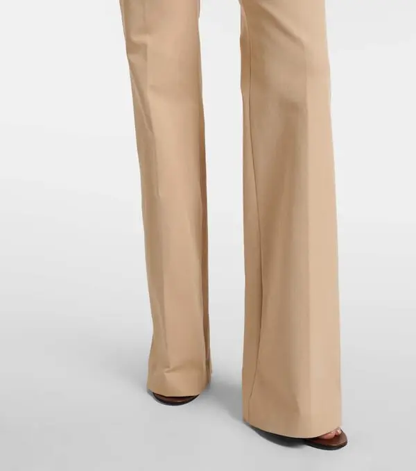 JOSEPH Tafira Gabardine Flared Trousers - Beige