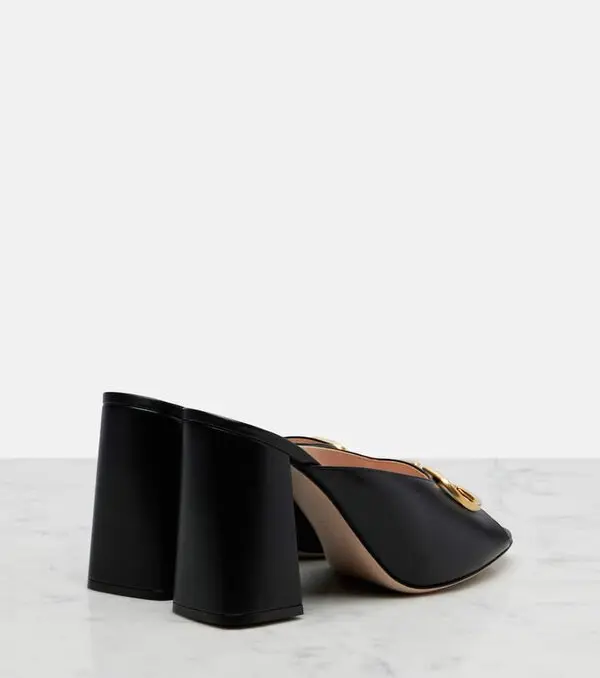 Valentino Garavani Vlogo Leather Mules
