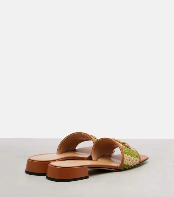 Valentino Garavani Vlogo Raffia Slides