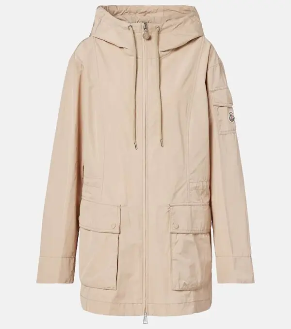 Moncler Leandro Technical Poplin Parka - Beige