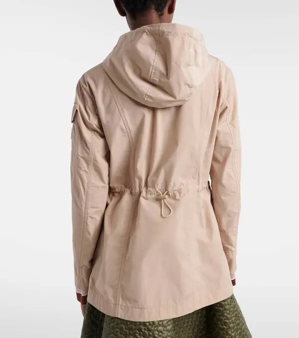 Moncler Leandro Technical Poplin Parka - Beige