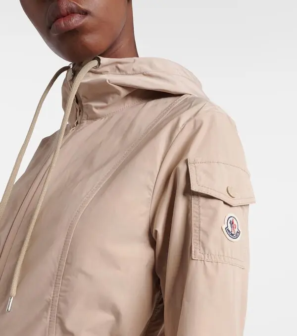 Moncler Leandro Technical Poplin Parka - Beige
