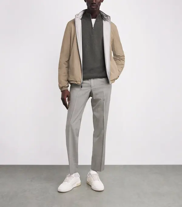 Corneliani Virgin Wool Drawstring Trousers
