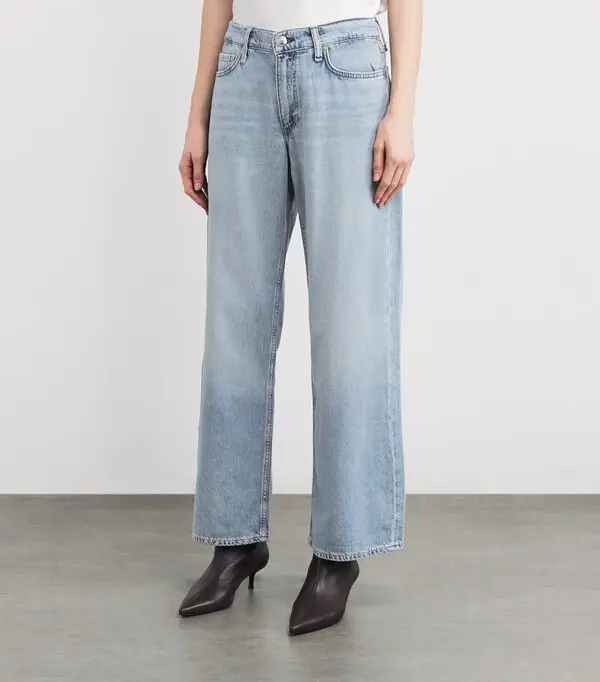 Rag & Bone Saige Low-rise Straight Jeans - Blue