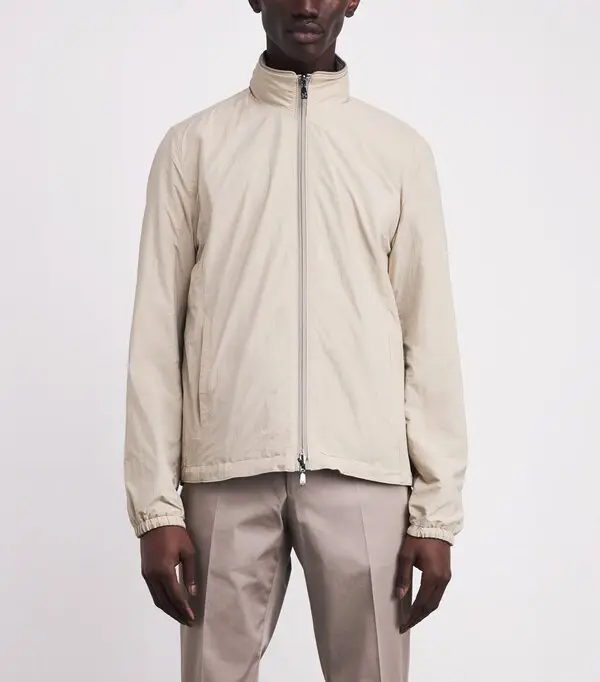 Corneliani Linen-blend And Nylon Reversible Jacket