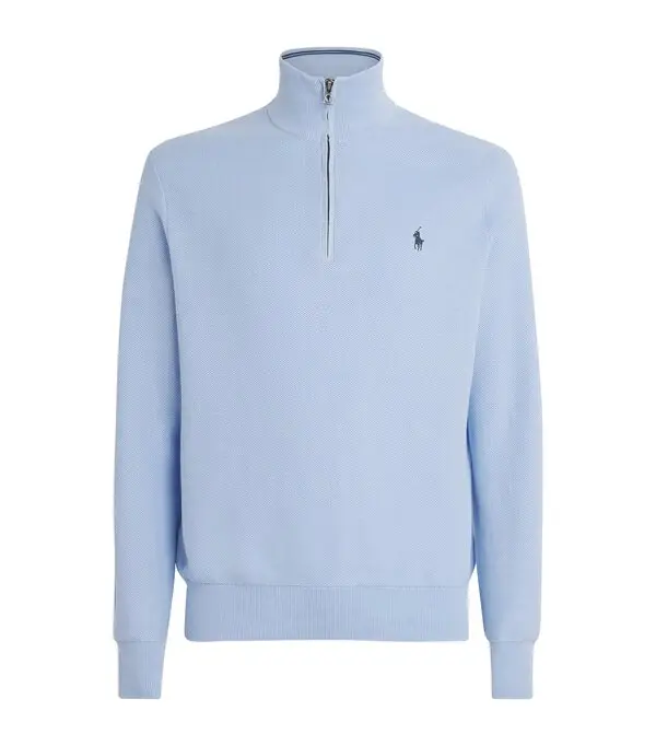 Polo Ralph Lauren Cotton Half-zip Sweater - Blue