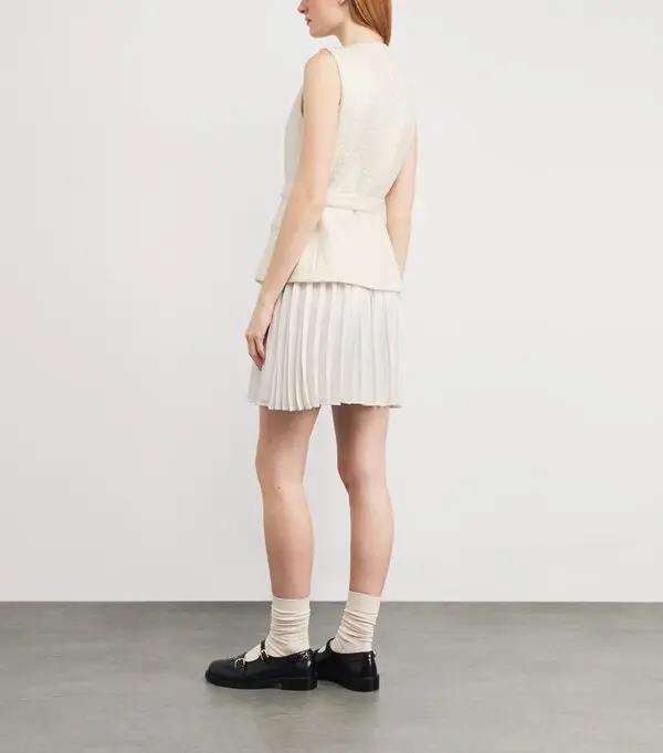open lace back dress Sandro // Tweed Belted Dress – VSP Consignment main image 0