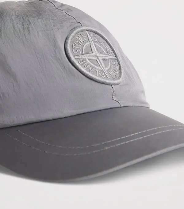 Stone Island Logo Baseball Cap - Grey