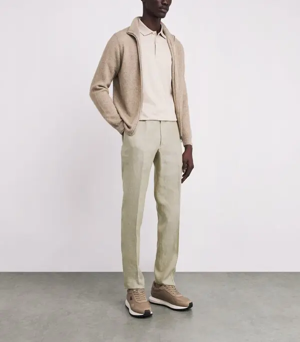 FIORONI CASHMERE Linen Drawstring Trousers