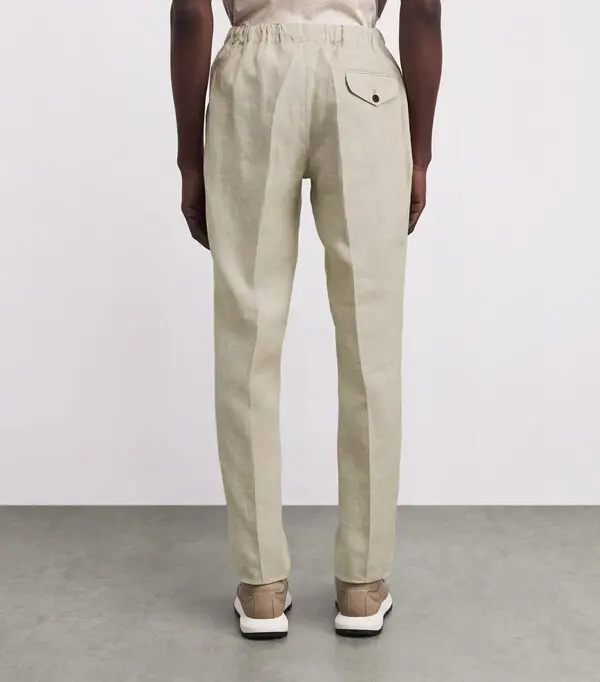 FIORONI CASHMERE Linen Drawstring Trousers