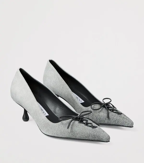 JIMMY CHOO Scarlett 50 Suede Pumps - Grey