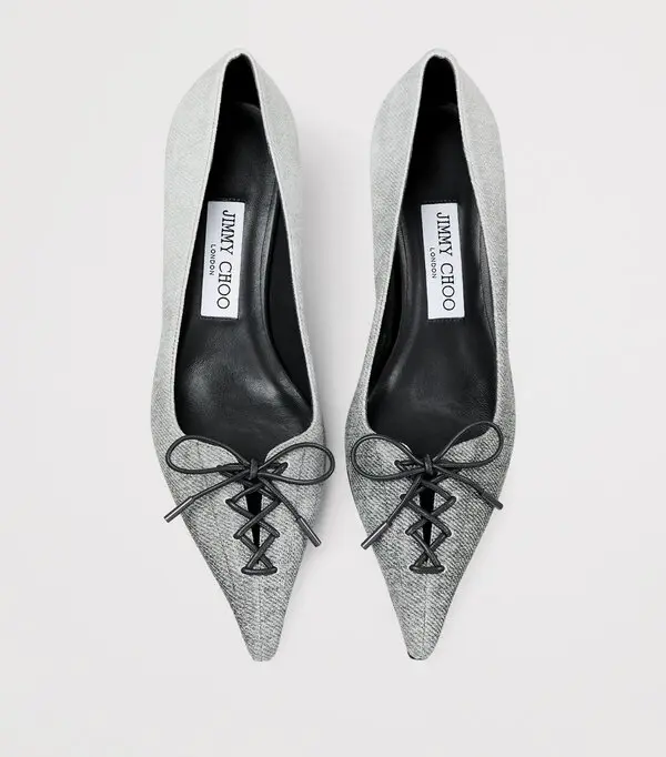 JIMMY CHOO Scarlett 50 Suede Pumps - Grey