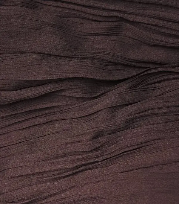 Staud Plissé Mizu Midi Dress - Brown