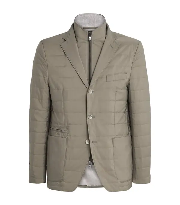 Corneliani Technical Hybrid Blazer Jacket - Green