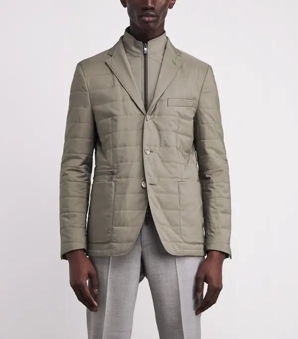 Corneliani Technical Hybrid Blazer Jacket - Green