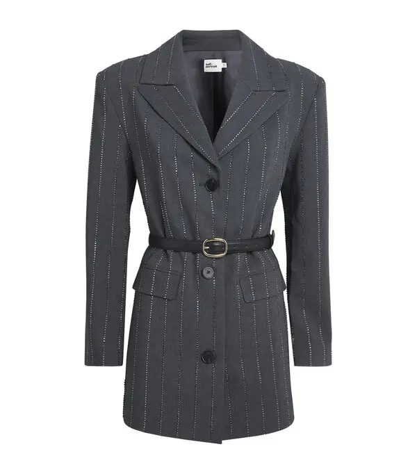 SELF-PORTRAIT Embellished Pinstripe Blazer
