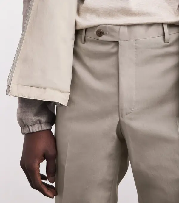Corneliani Stretch-cotton Tailored Trousers