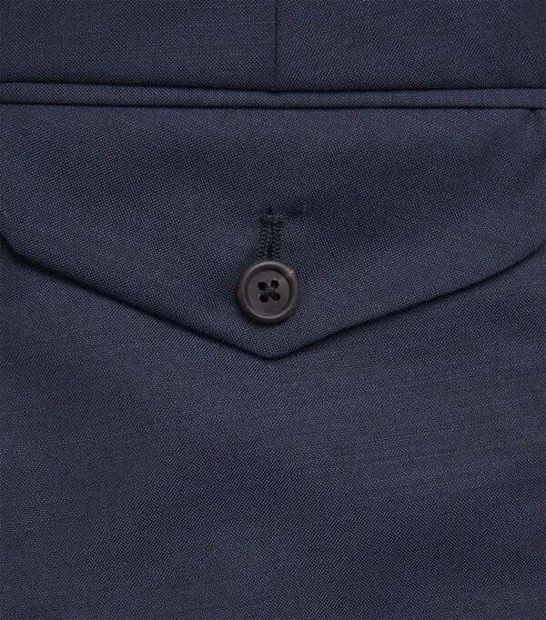 FIORONI CASHMERE Wool-mohair Drawstring Tailored Trousers
