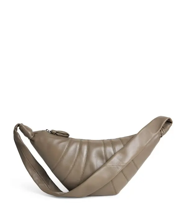 LEMAIRE Medium Nappa Leather Croissant Bag - Green