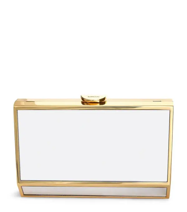 Simkhai Mirrored Maddox Clutch Bag - Gold