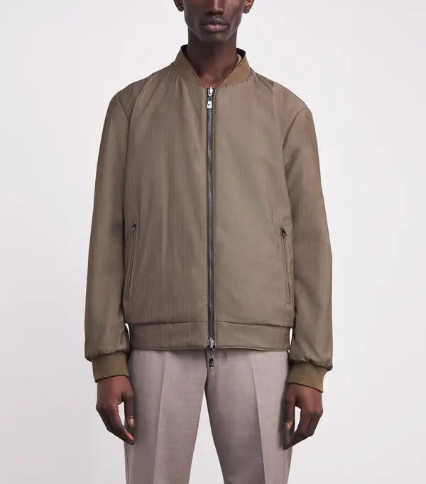 Corneliani Lambskin Bomber Jacket
