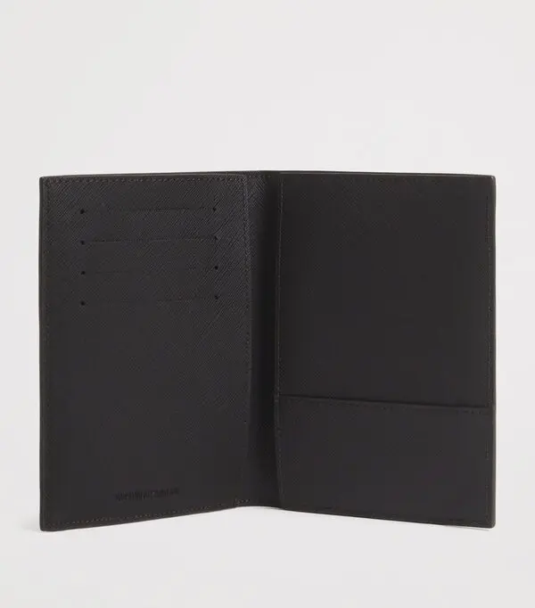 Emporio Armani Grained Leather Passport Holder