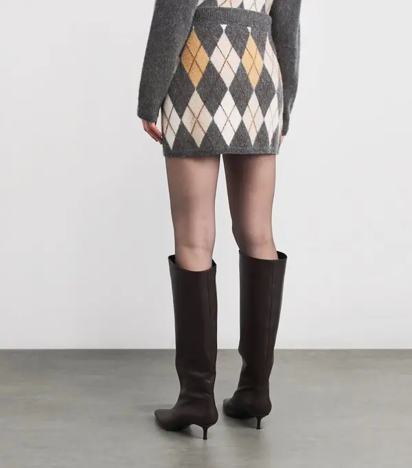 FRAME Brushed Argyle Mini Skirt