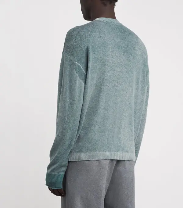 Emporio Armani Wool-cashmere Contrast-stitch Sweater