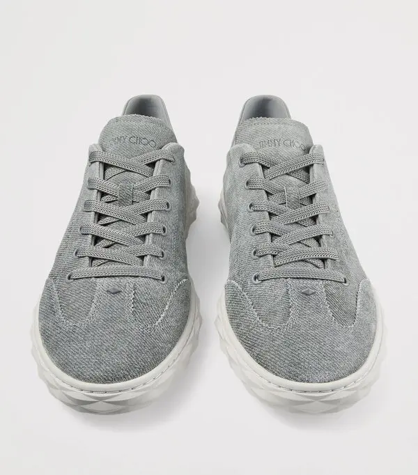JIMMY CHOO Diamond Light Flex F Suede And Leather Sneakers - Grey