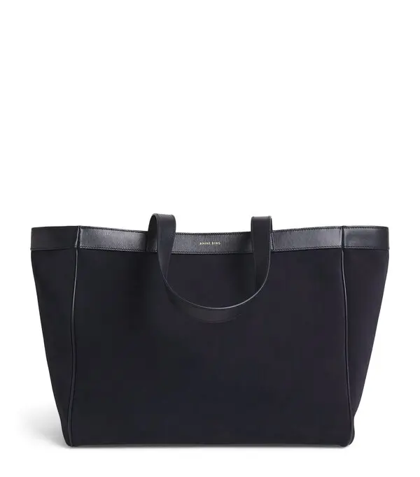 ANINE BING Suede Rio Tote Bag - Navy