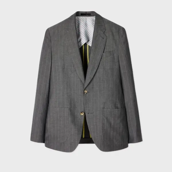 Paul Smith Wool-linen Pinstripe Buggy-lined Blazer