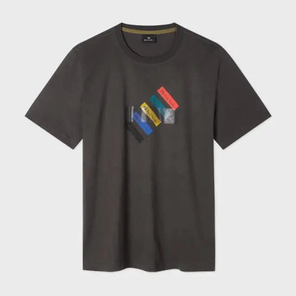 Paul Smith Dark 'barcode' Print T-shirt