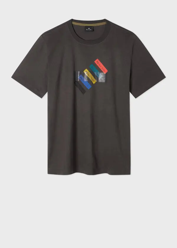 Paul Smith Dark 'barcode' Print T-shirt