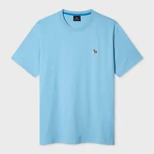 Paul Smith Sky Organic Cotton Zebra Logo T-shirt - Blue