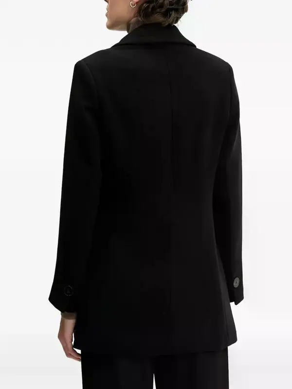 Sisley Double-breasted Coat - Black